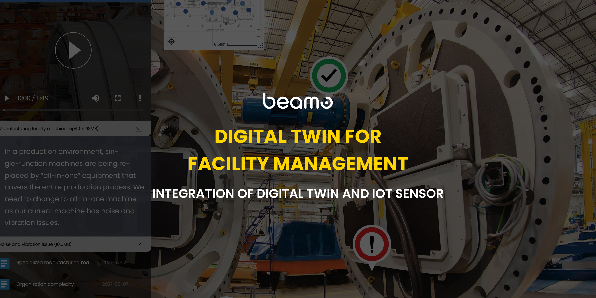 Beamo is the ideal digital twin for facility management that provides IoT integration.